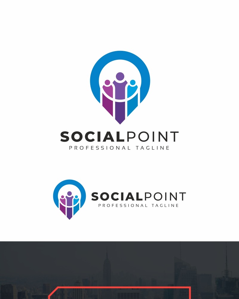 Social Point Logo Template #88737 - TemplateMonster