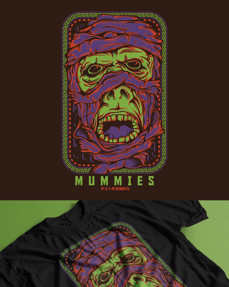 Mummies - T-shirt Design #88856 - TemplateMonster