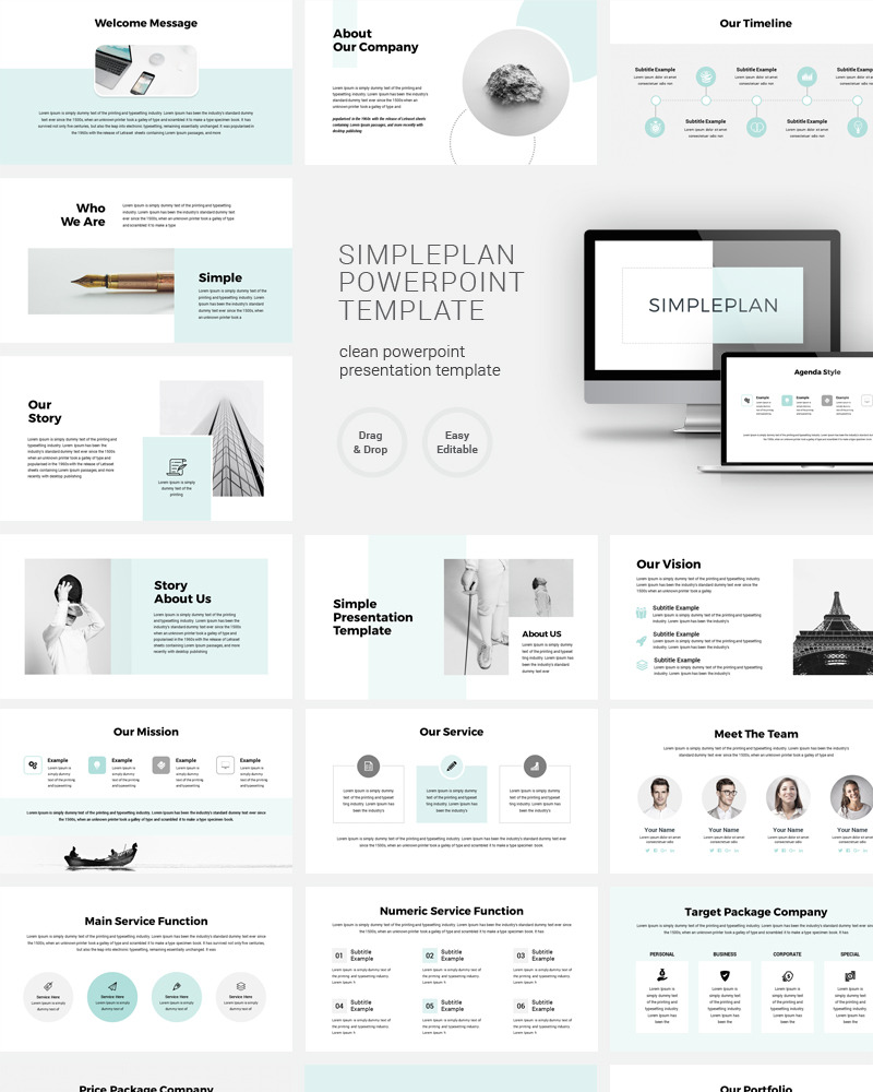 Simple Plan - Business Presentation PowerPoint template