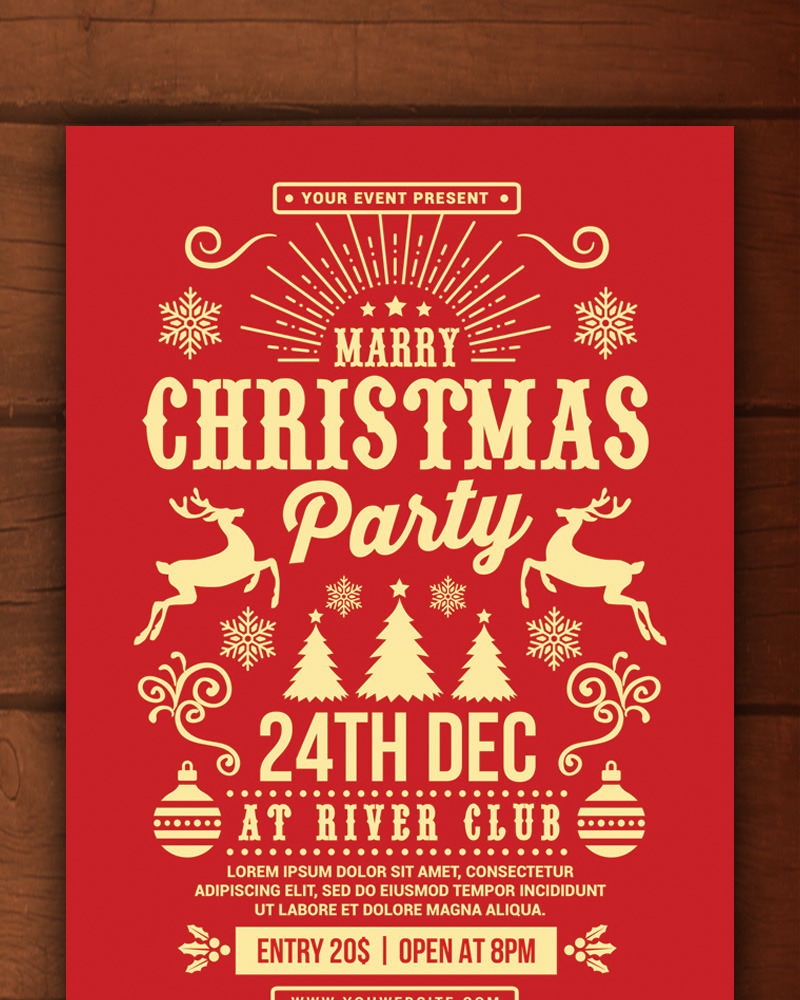 Christmas Party Flyer - Corporate Identity Template