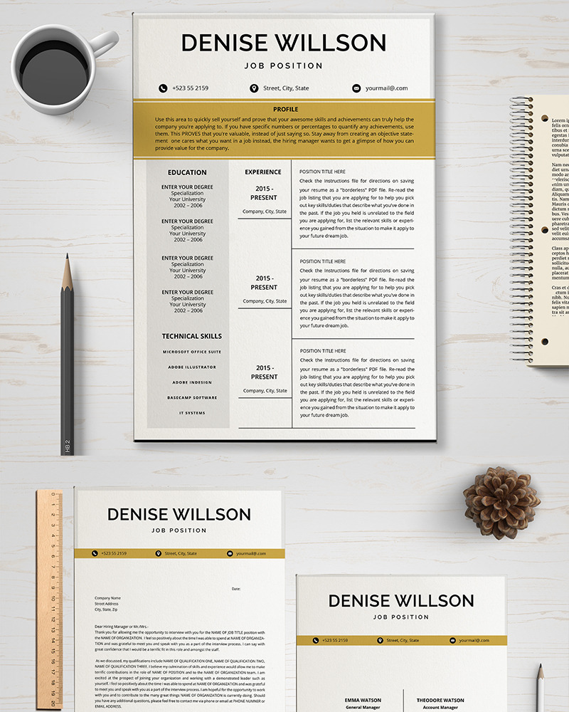 Denise Willson Resume Template #89010 - TemplateMonster