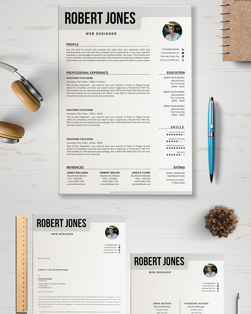 Robert Resume Template #89046 - TemplateMonster