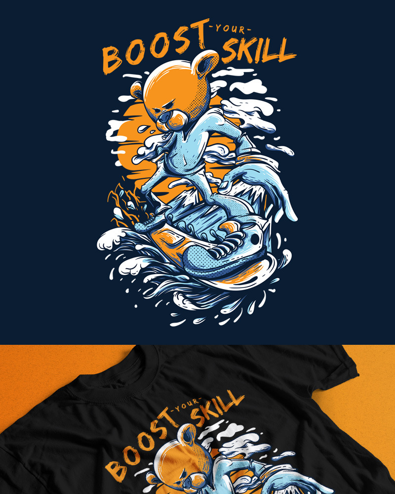 Boost Your Skill - T-shirt Design #89188 - TemplateMonster