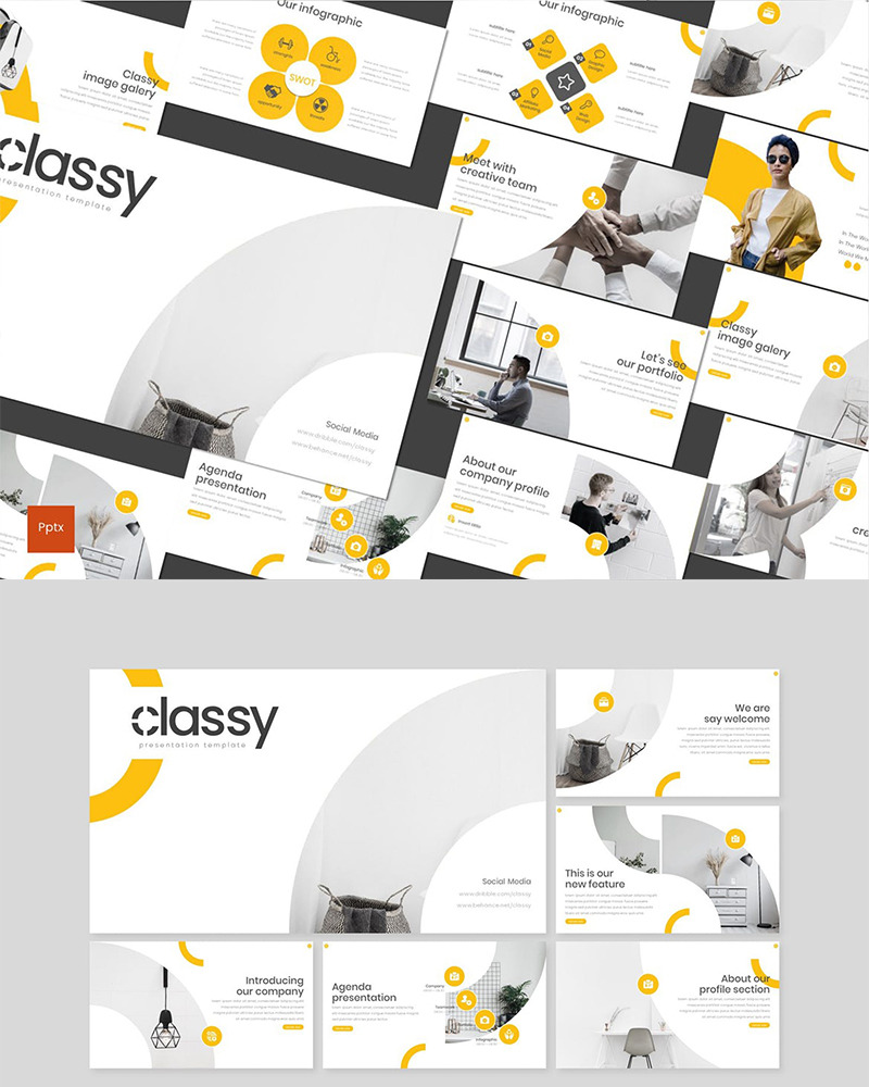 Classy PowerPoint template #89142 - TemplateMonster