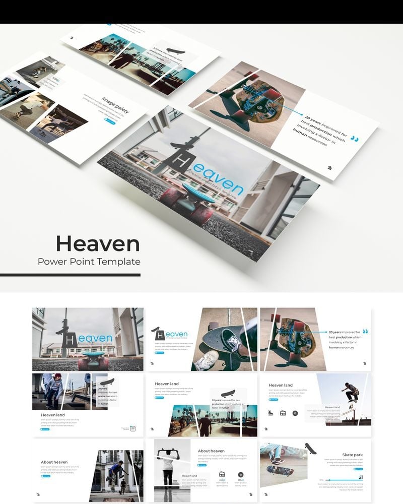 Heaven PowerPoint template #89372 - TemplateMonster