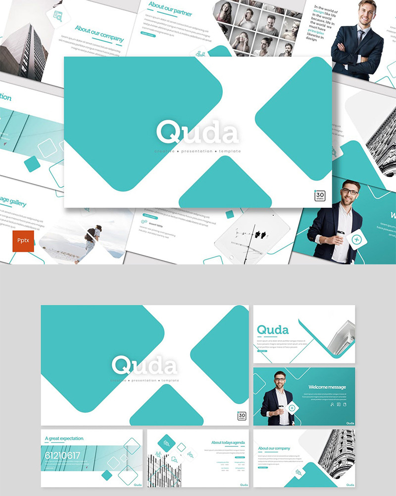 Quda PowerPoint template #89373 - TemplateMonster