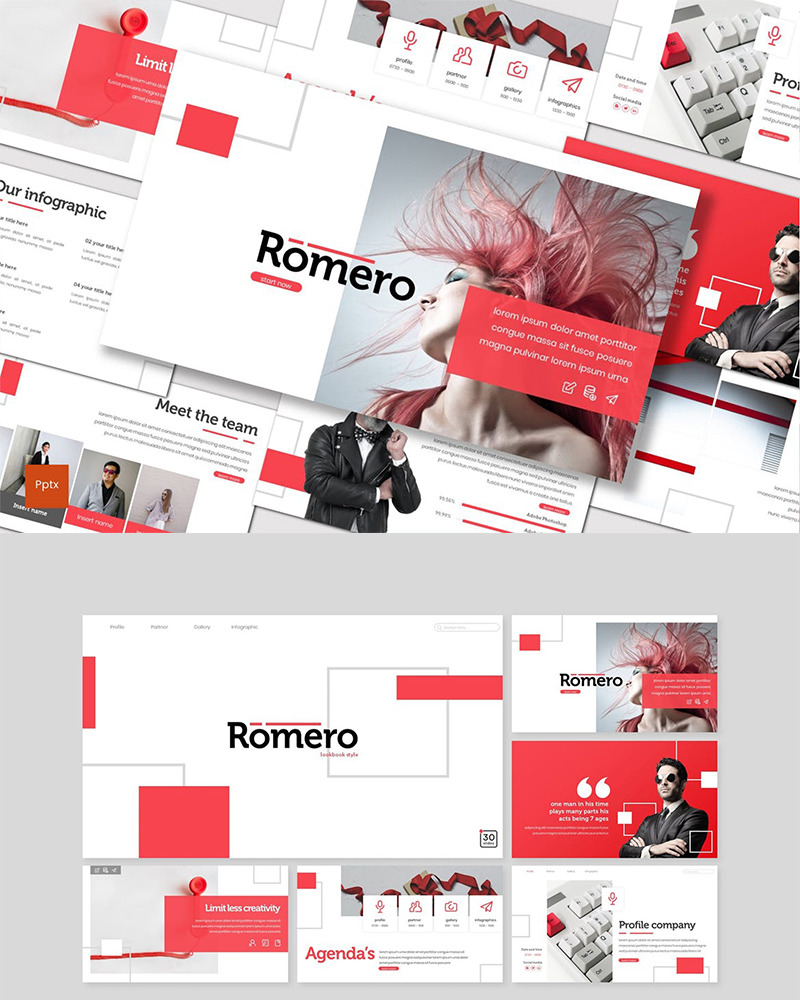 Romero PowerPoint template #89375 - TemplateMonster