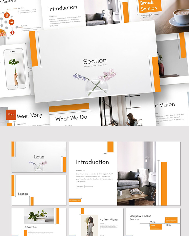 Section PowerPoint template #89323 - TemplateMonster