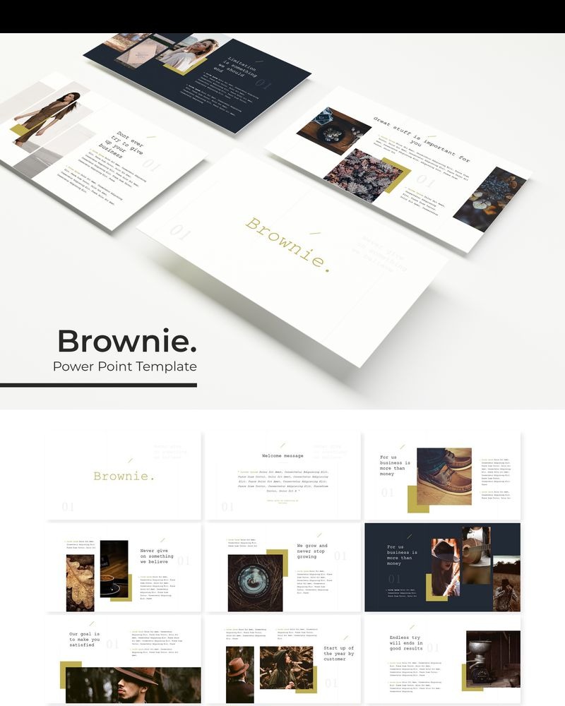 Brownie PowerPoint template #89436 - TemplateMonster