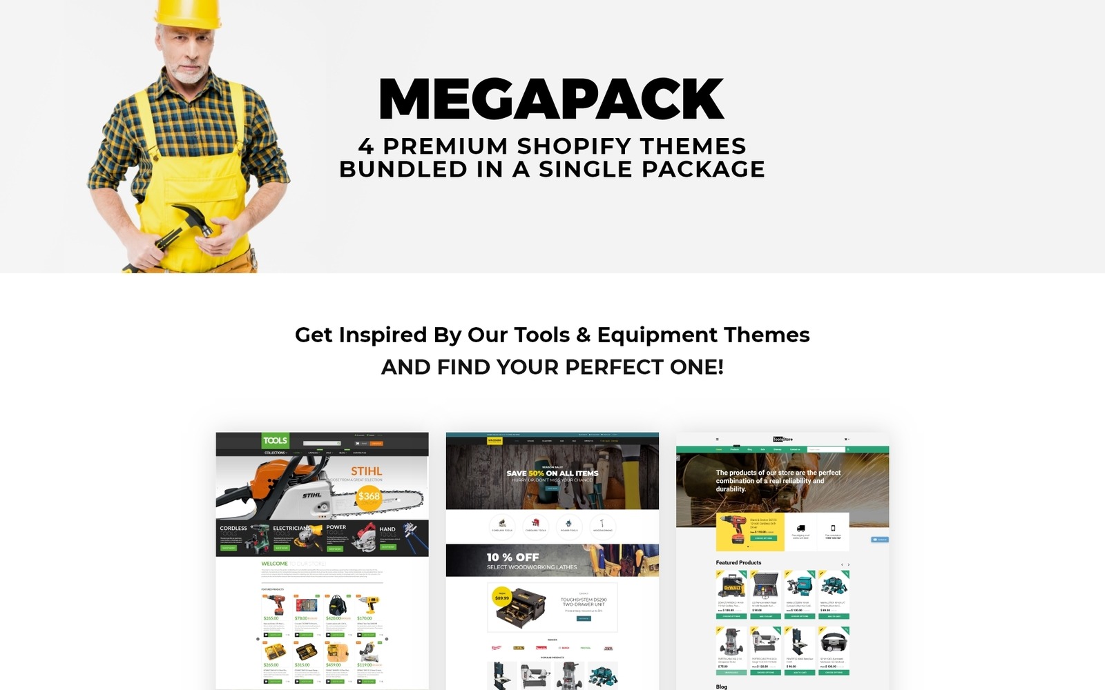 Tools Store Templates Bundle Shopify Theme - TemplateMonster