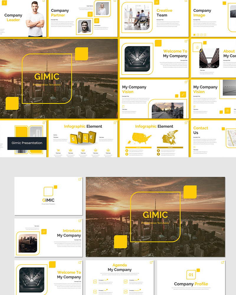 Gimic PowerPoint template #89573 - TemplateMonster