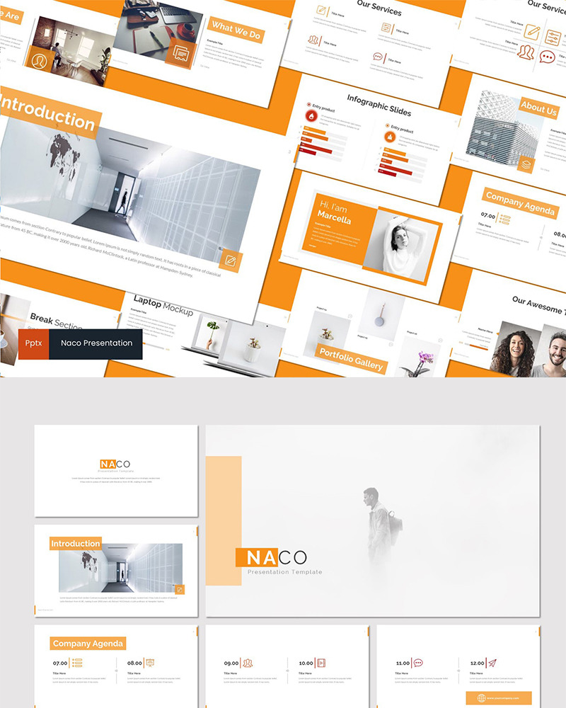 Naco PowerPoint template #89506 - TemplateMonster