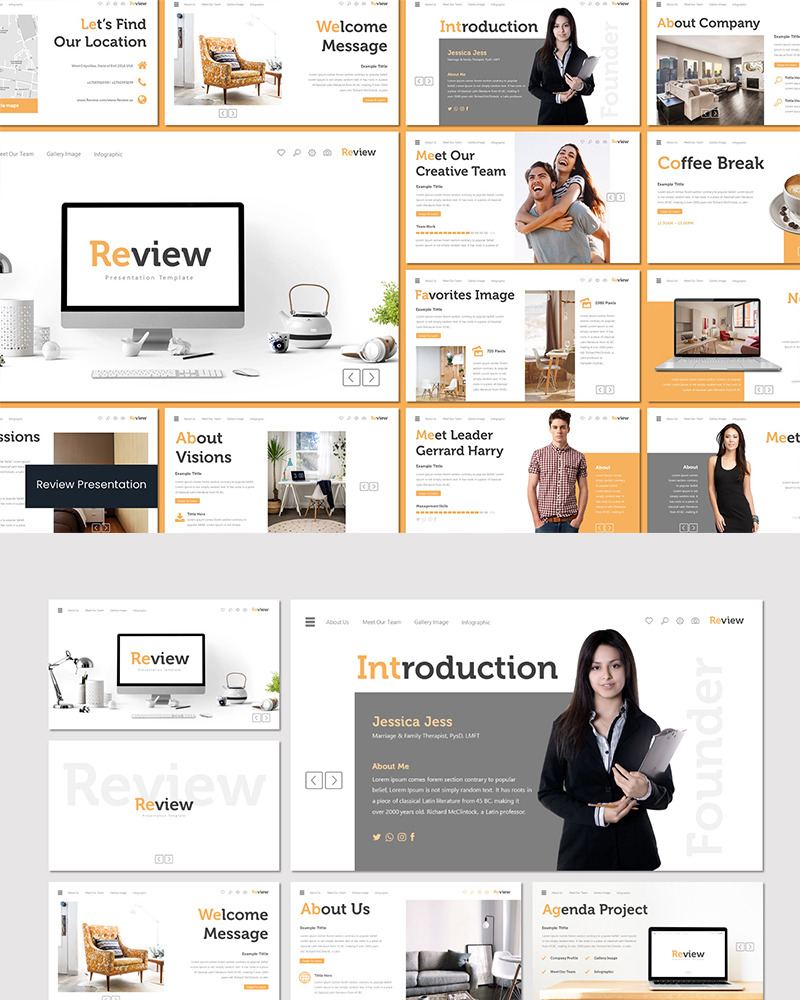 Review PowerPoint template #89607 - TemplateMonster