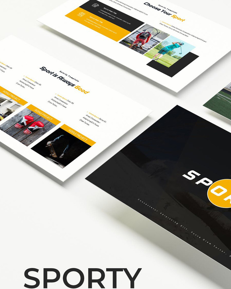 Sporty PowerPoint template #89689 - TemplateMonster