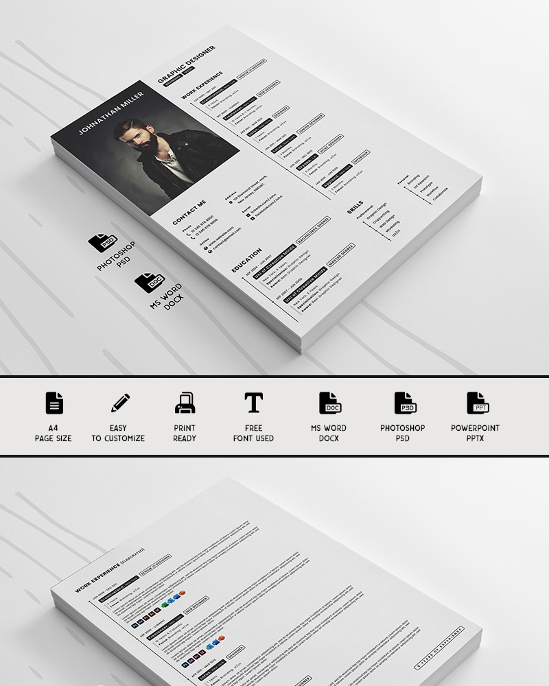 Adam Resume Template #90181 - TemplateMonster