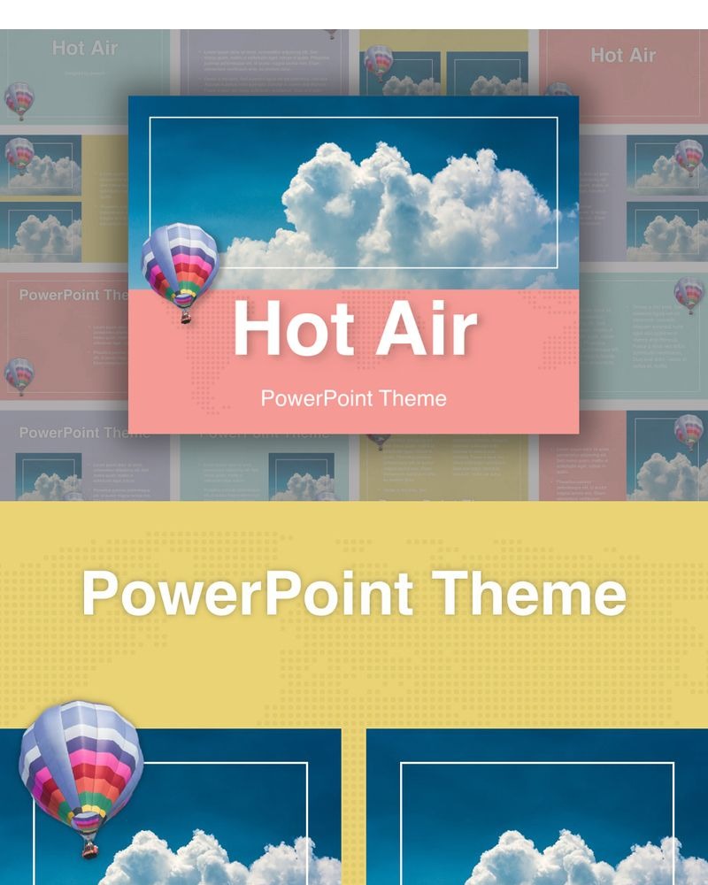 Hot Air PowerPoint template #90173 - TemplateMonster