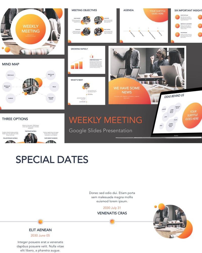 Weekly Meeting Google Slides #90153 - TemplateMonster