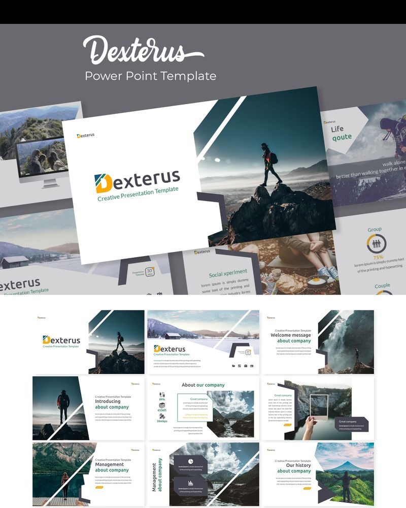 Dexterus PowerPoint template #90246 - TemplateMonster