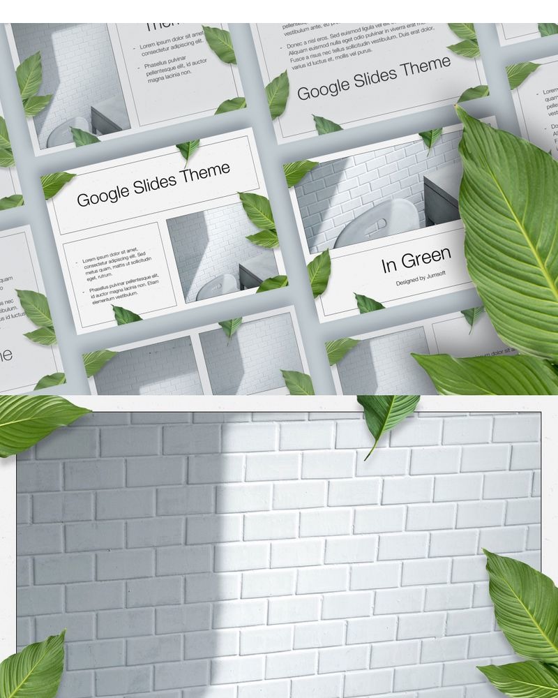 In Green Google Slides #90266 - TemplateMonster