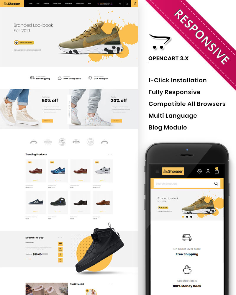 Shoeser - The Ultimate Shoe Store OpenCart Template