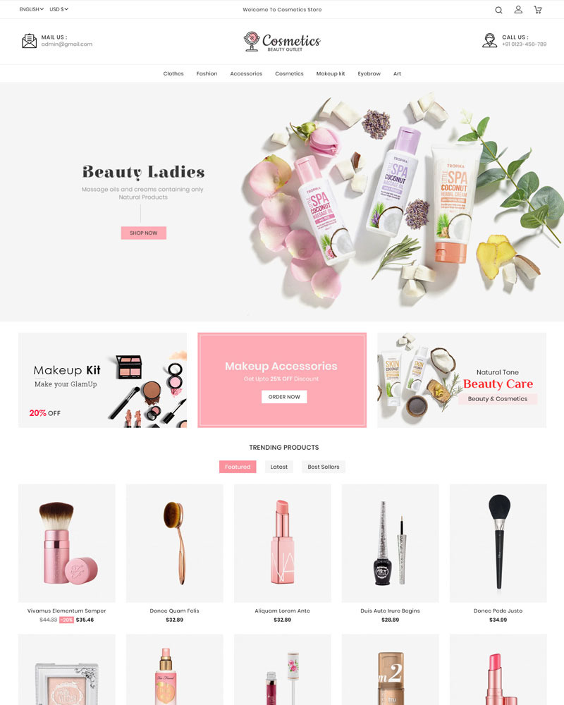 Cosmetics - Beauty Store PrestaShop Theme - TemplateMonster