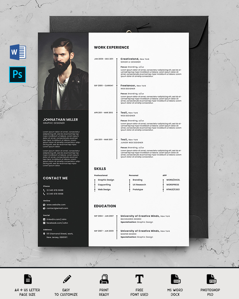 Alex Resume Template #90721 - TemplateMonster