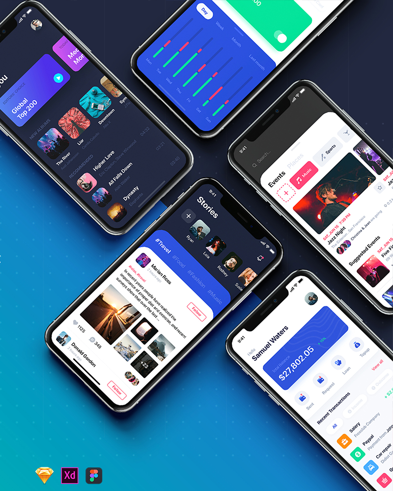 Pallas - Mobile App UI Elements #90807 - TemplateMonster