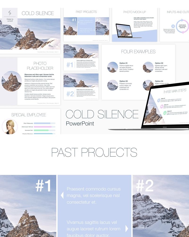 Cold Silence PowerPoint template #91177 - TemplateMonster