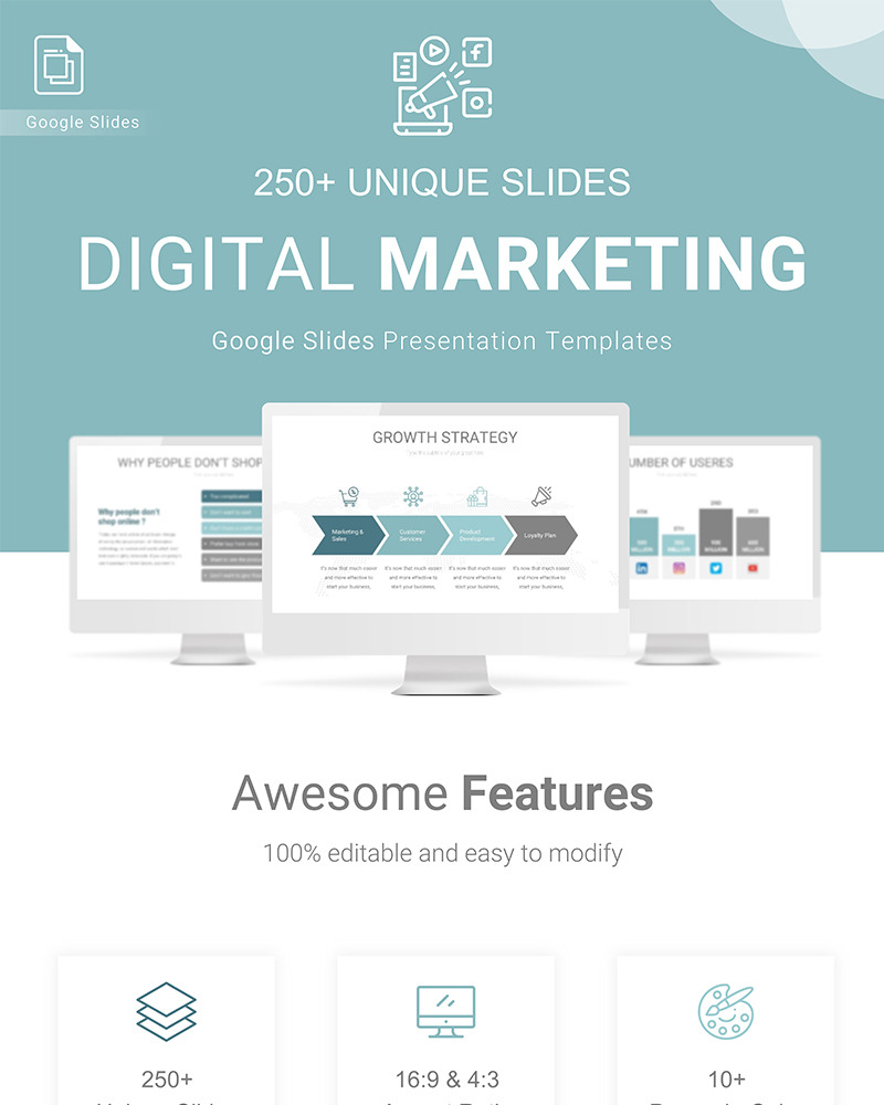 Digital Marketing Google Slides #91101 - TemplateMonster