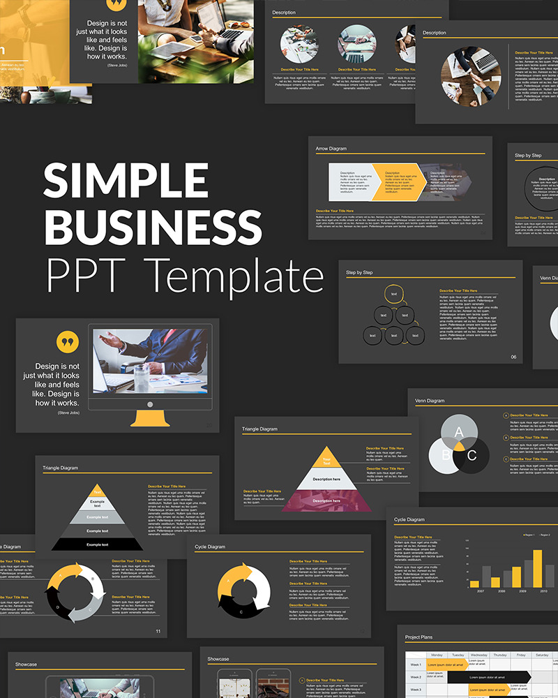 Simple PowerPoint template #91125 - TemplateMonster