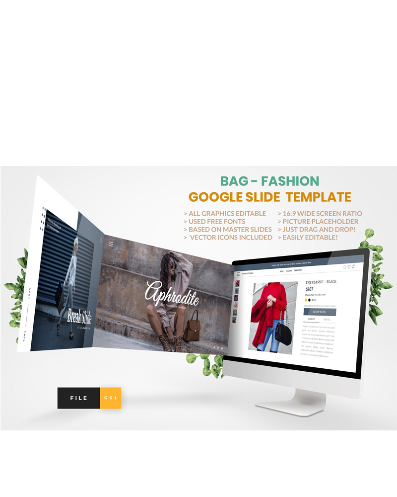 BAG - FASHION Google Slides #91337 - TemplateMonster