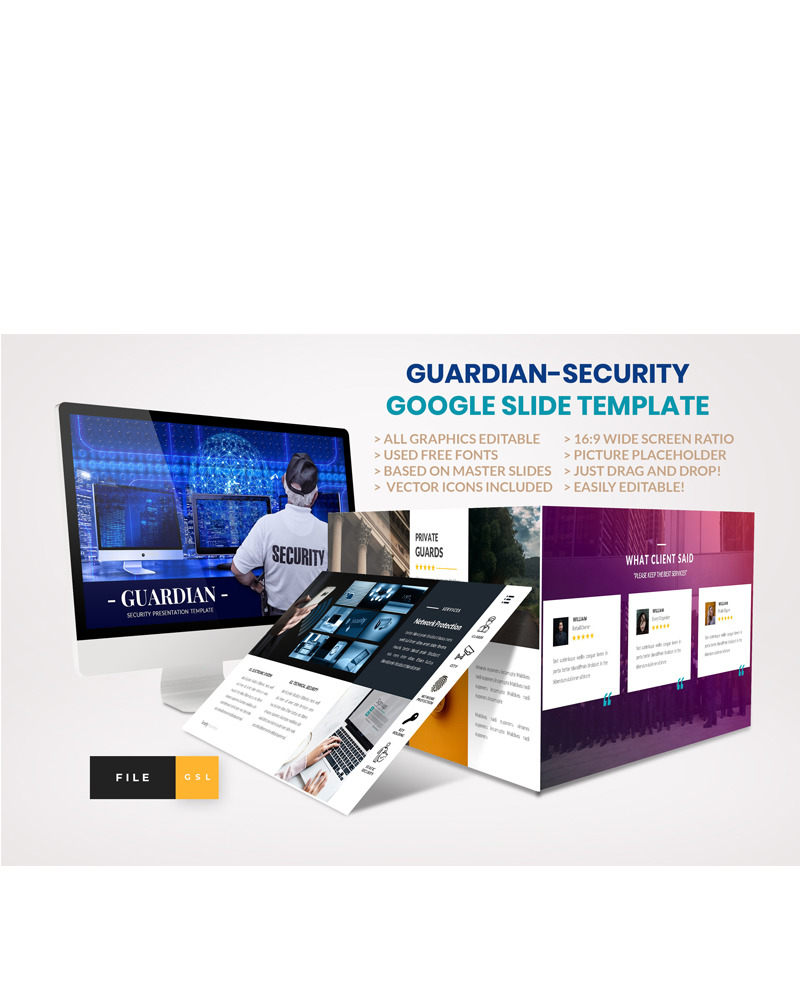 Guardian-Security Google Slides #91339 - TemplateMonster