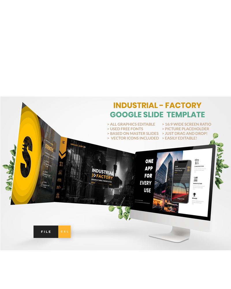 Industrial - Factory Google Slides #91338 - TemplateMonster