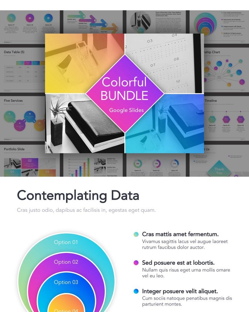 Colorful Bundle Google Slides #91457 - TemplateMonster