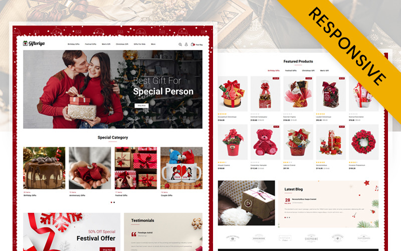 Giftoriya - Gifts Store OpenCart Template - TemplateMonster
