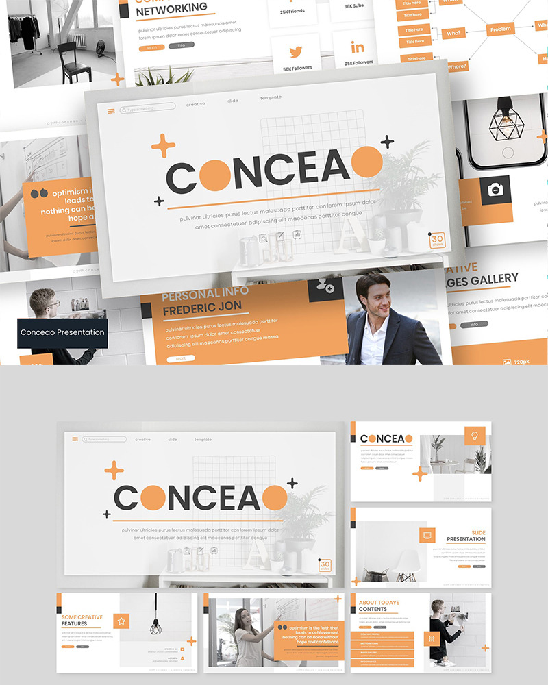 Conceao PowerPoint template #91549 - TemplateMonster