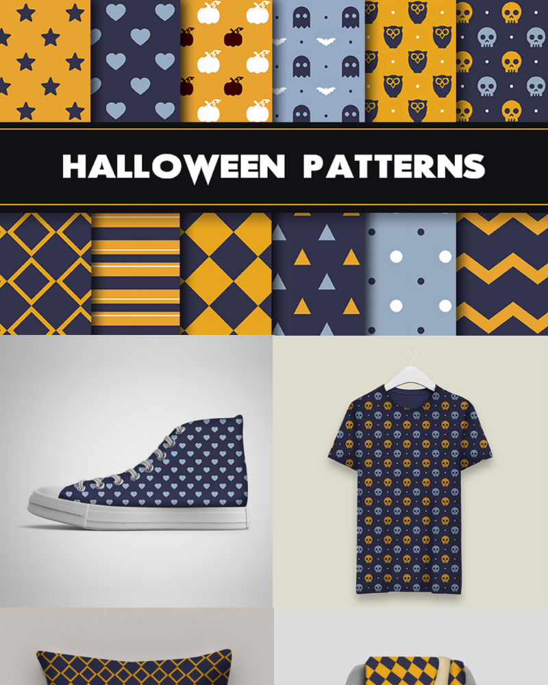 12 Scary Halloween Pattern #91698 - TemplateMonster