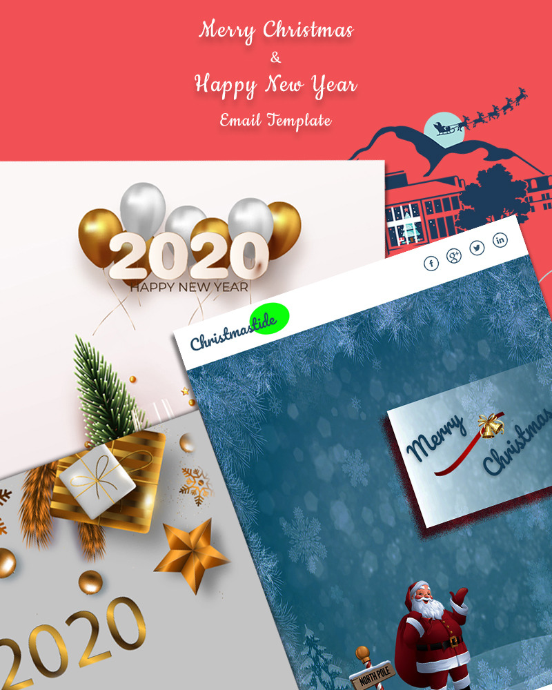 Christmas & New years Newsletter Template - TemplateMonster