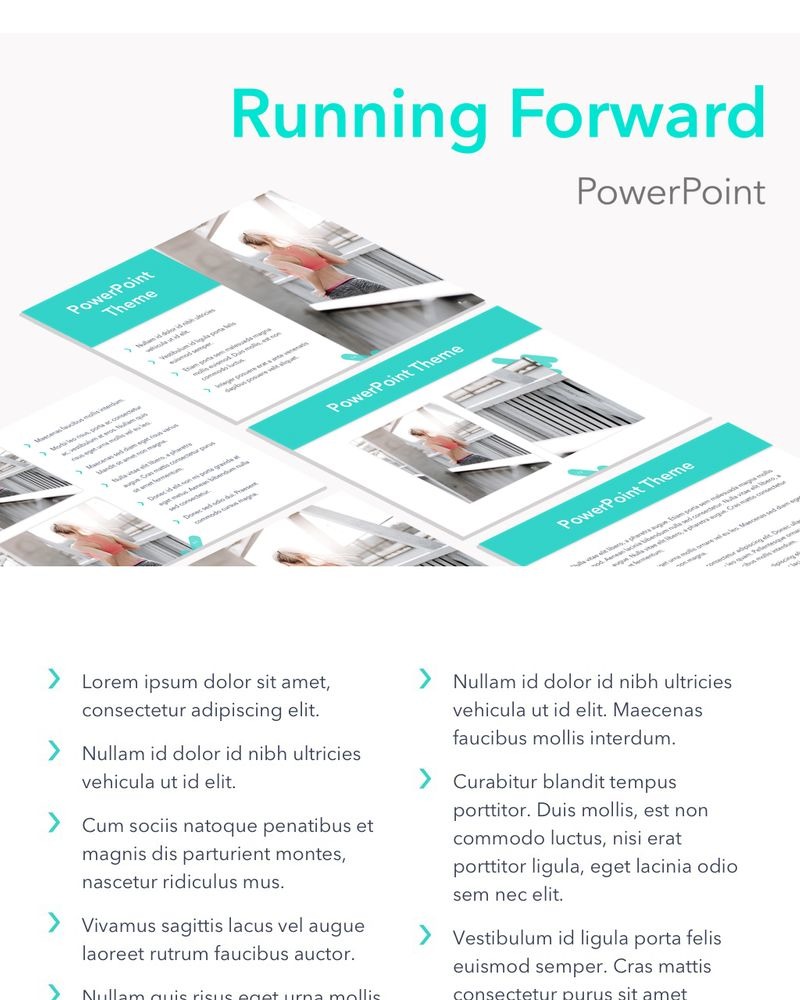 Running Forward PowerPoint template #91842 - TemplateMonster