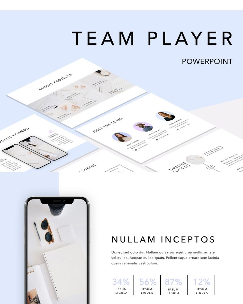 Team Player PowerPoint template #91841 - TemplateMonster