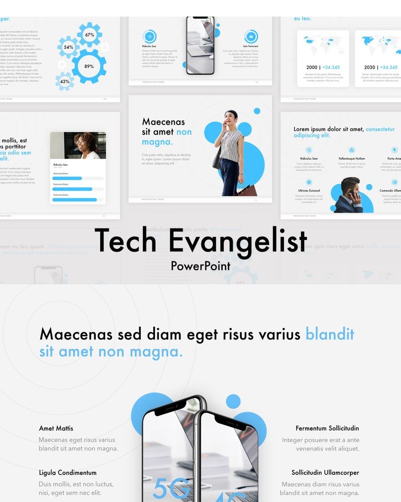 Tech Evangelist PowerPoint template #91840 - TemplateMonster
