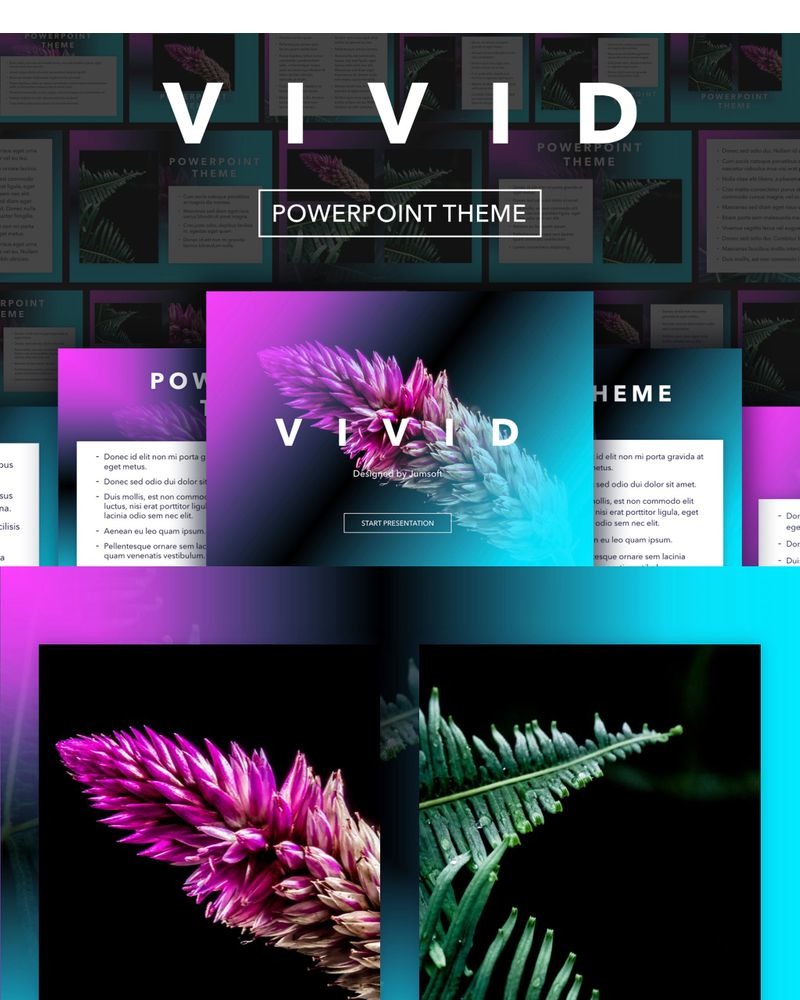 Vivid PowerPoint template #91839 - TemplateMonster