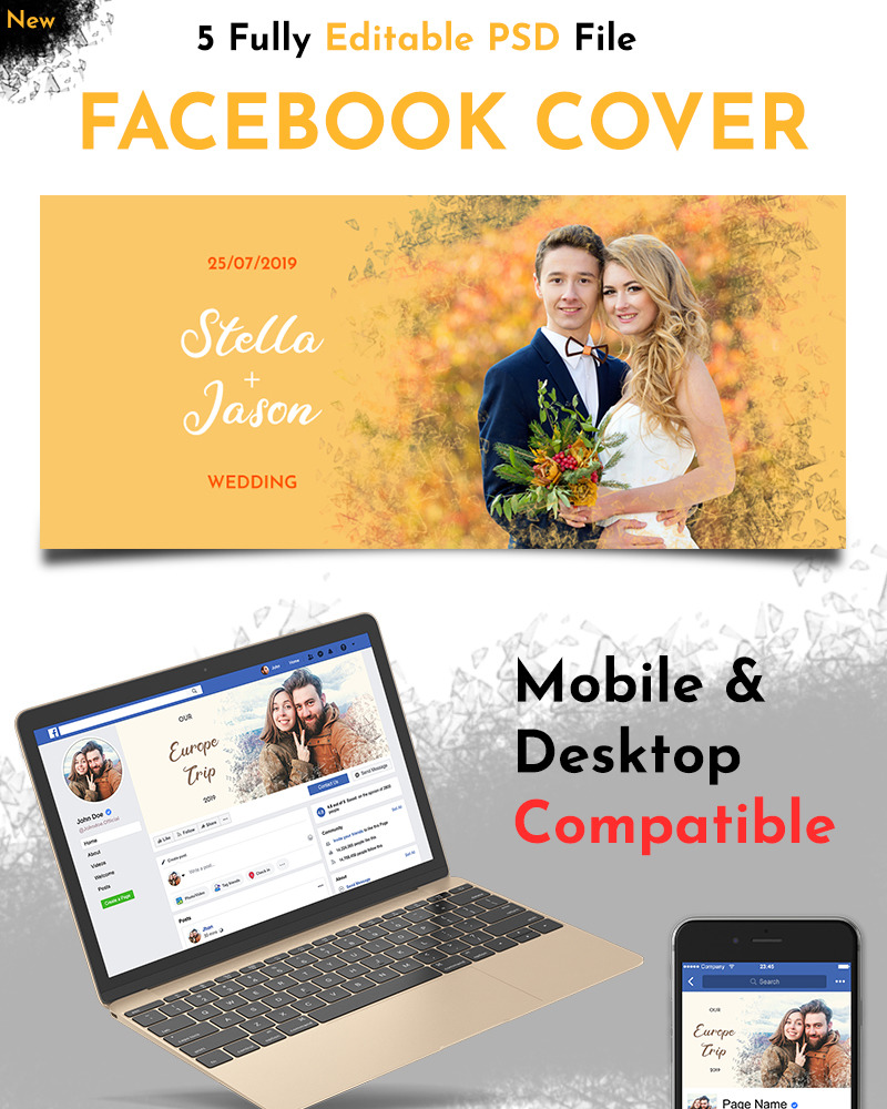 5 Multipurpose Facebook Cover Social Media Template