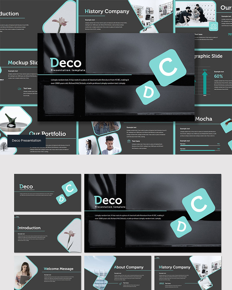 Deko-PowerPoint-Vorlage #92127 - TemplateMonster