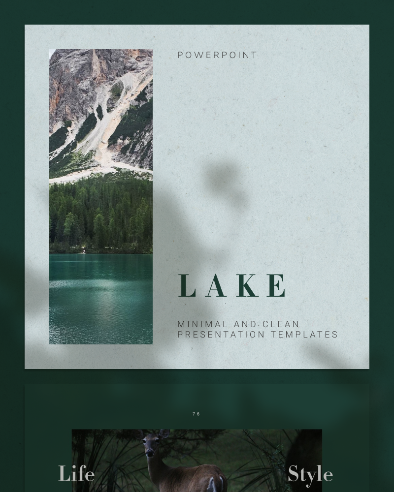 LAKE PowerPoint template #92216 - TemplateMonster