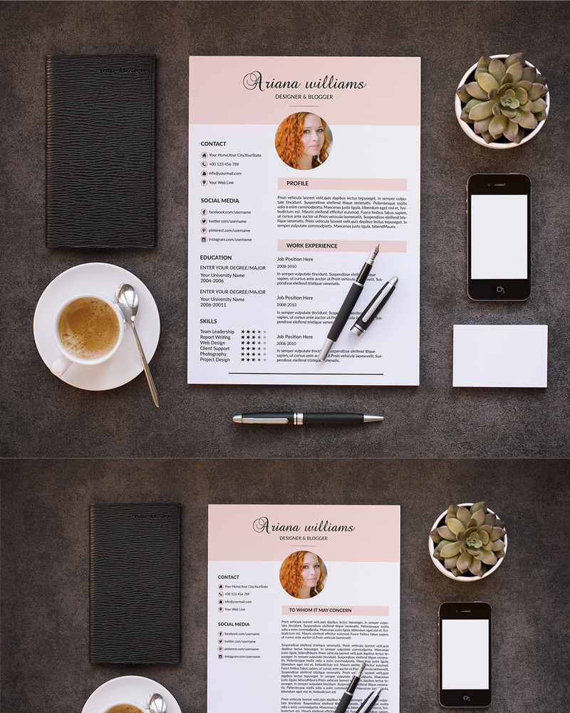 Ariana Resume Template #92326 - TemplateMonster