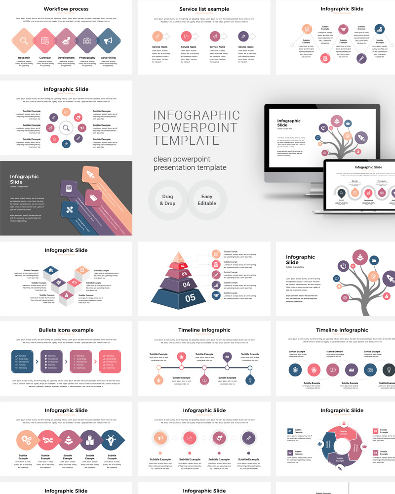 Pangkus - Infografika Szablon prezentacji PowerPoint