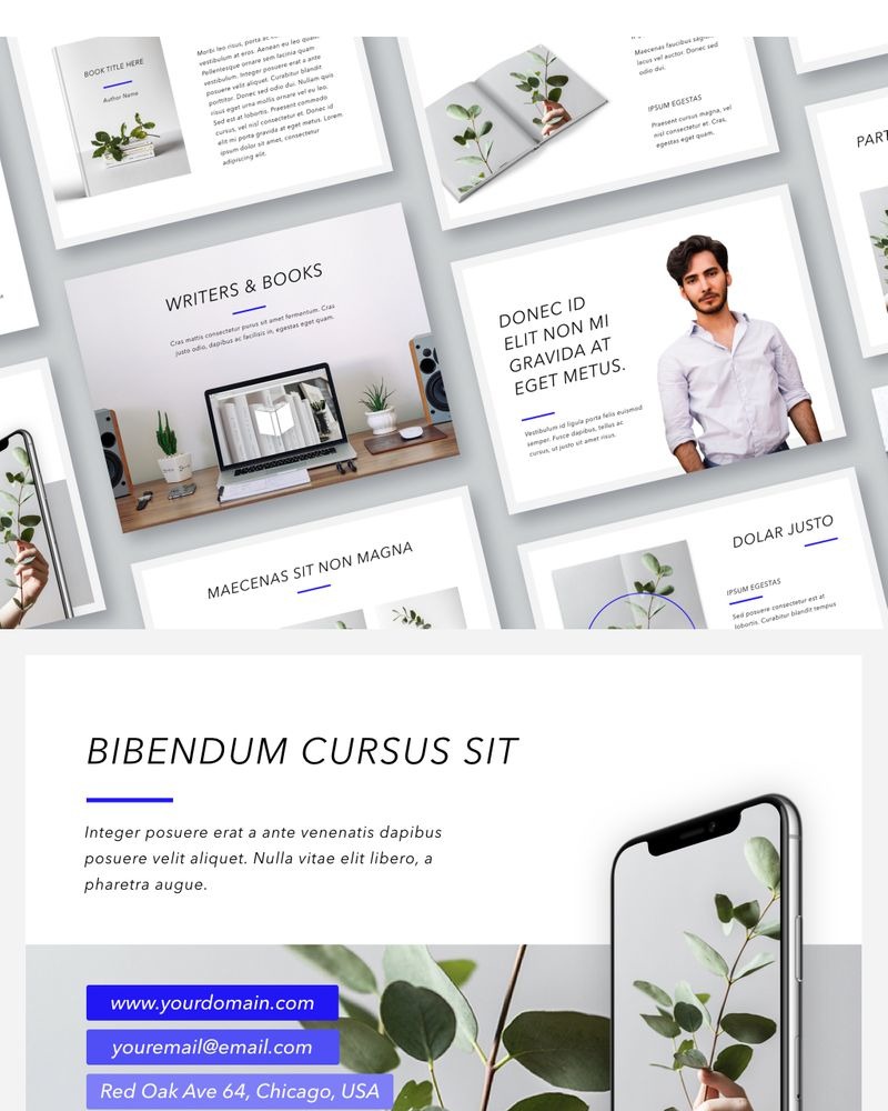 Printed Word PowerPoint template #92553 - TemplateMonster