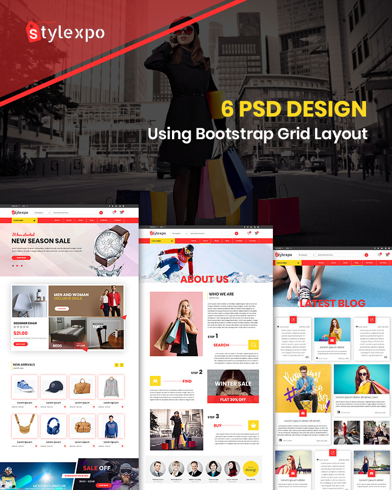 Stylexpo - E-commerce Shop PSD Template - TemplateMonster
