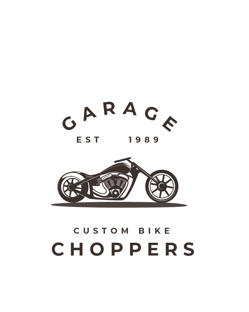 Chopper Custom Bike Logo Template #93264 - TemplateMonster